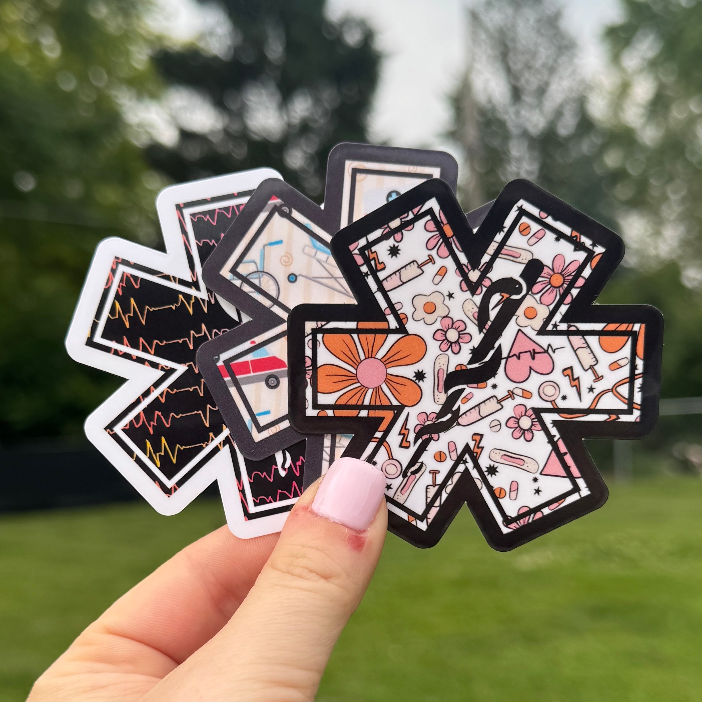 Star of Life Firefighter and EMS Sticker – Witty Whits Design Shop LLC